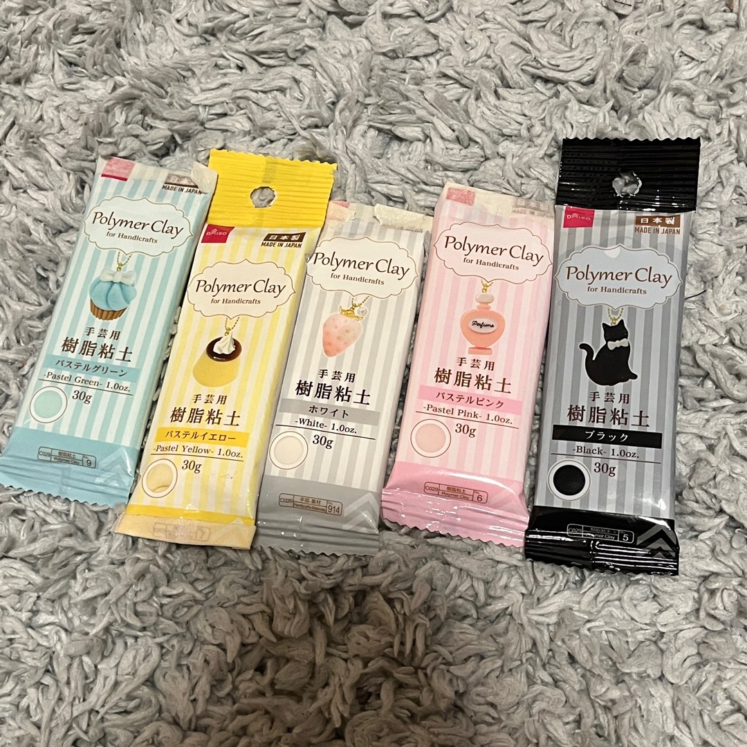 Daiso polymer clay set (5 colors), Hobbies & Toys, Stationery & Craft ...