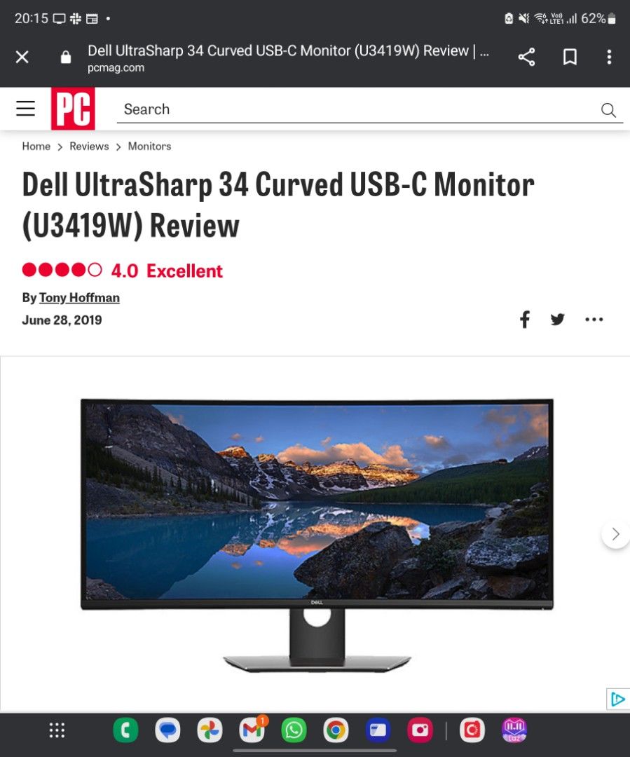 Dell UltraSharp U3419W 34" Ultrawide Monitor, Computers & Tech, Parts ...