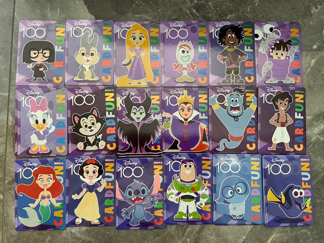Disney 100 Joyful Fun Trading Card Classic Rainbow Card, Hobbies & Toys ...