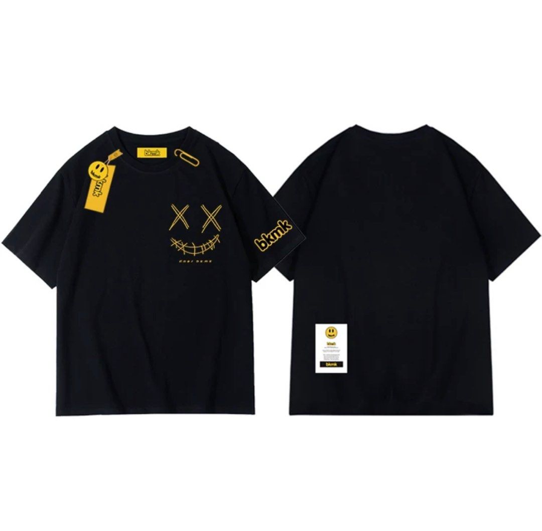 Drew Bkmk sleeve shirt smiley face, Men's Fashion, Tops & Sets, Tshirts ...