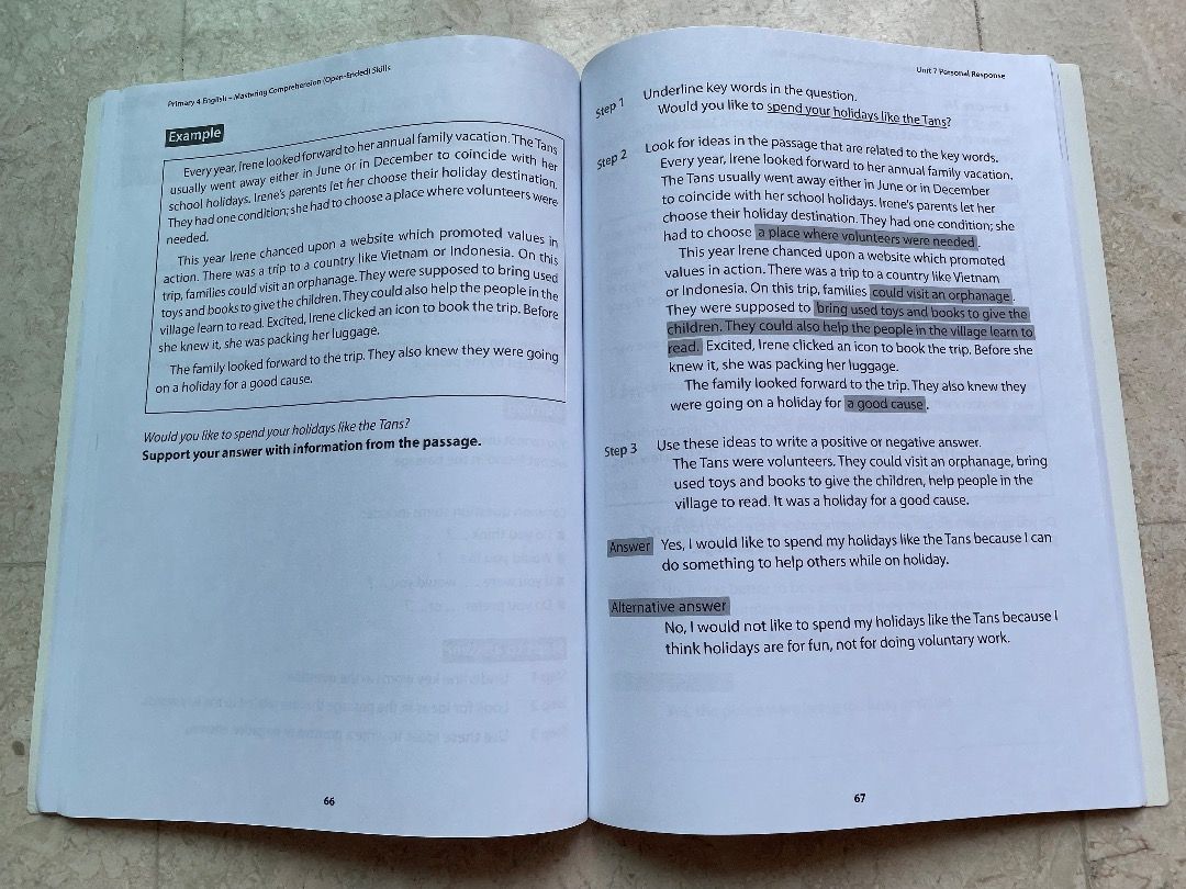 English Comprehension Assessment Book - Primary 4, Hobbies & Toys ...
