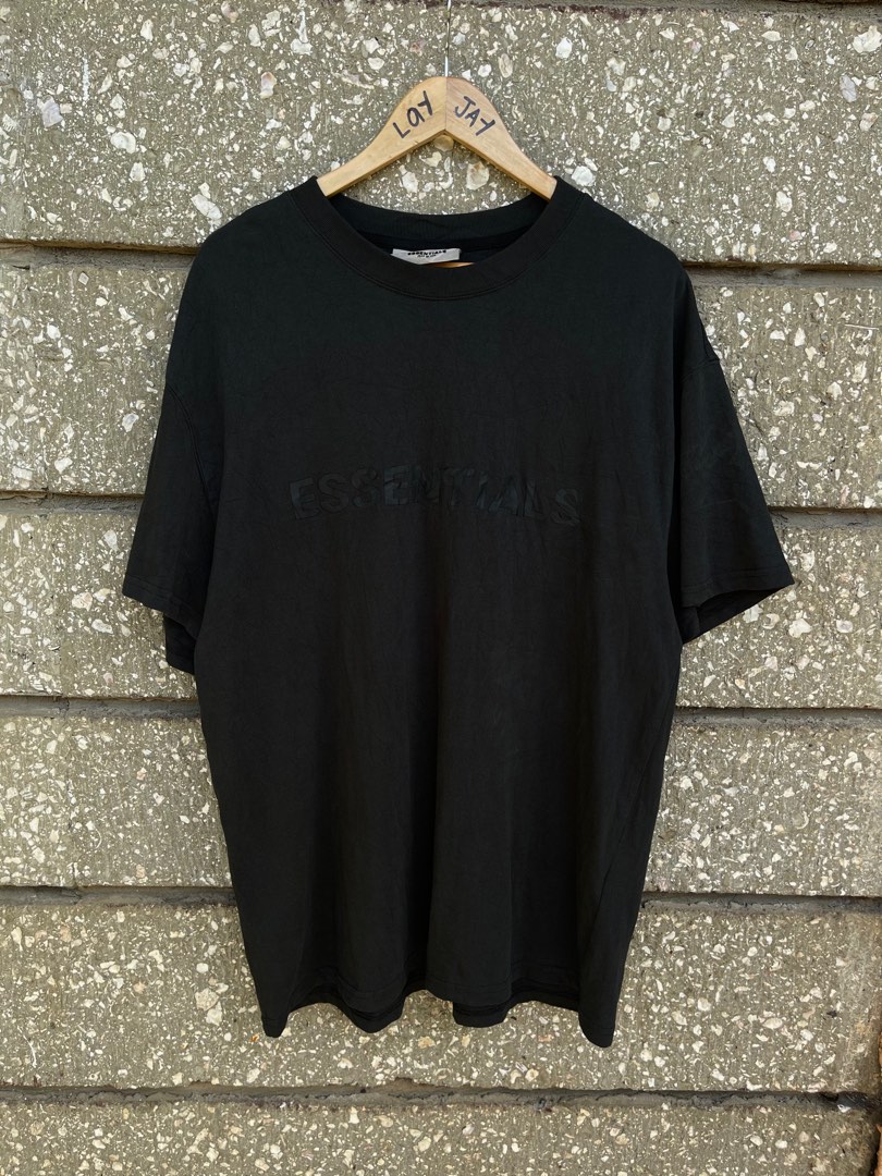 ESSENTIAL FOG BLACK TEE, Men's Fashion, Tops & Sets, Tshirts & Polo ...