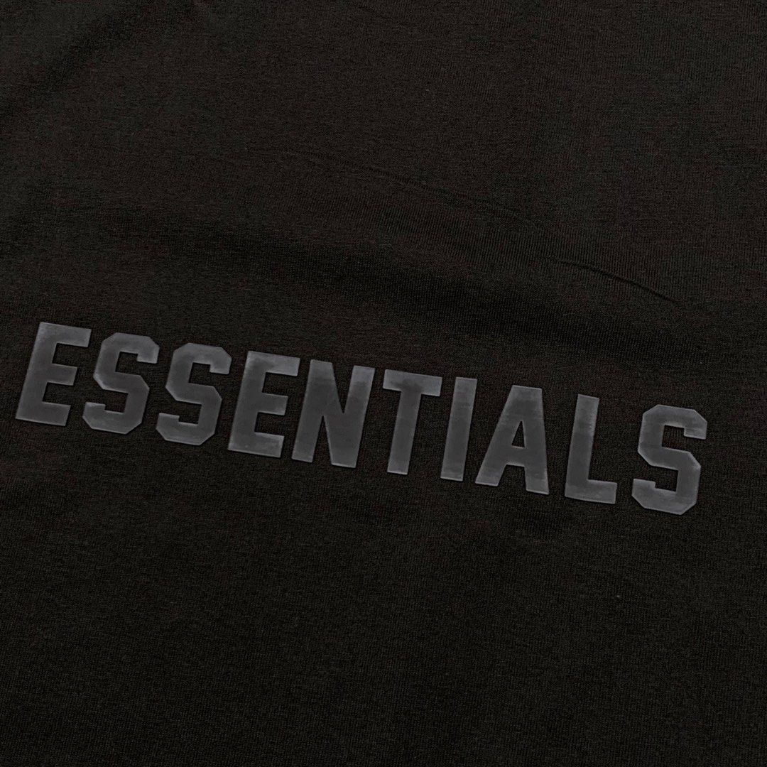 FEAR OF GOD ESSENTIALS CREW NECK T SHIRT (Off-Black), Men's Fashion ...