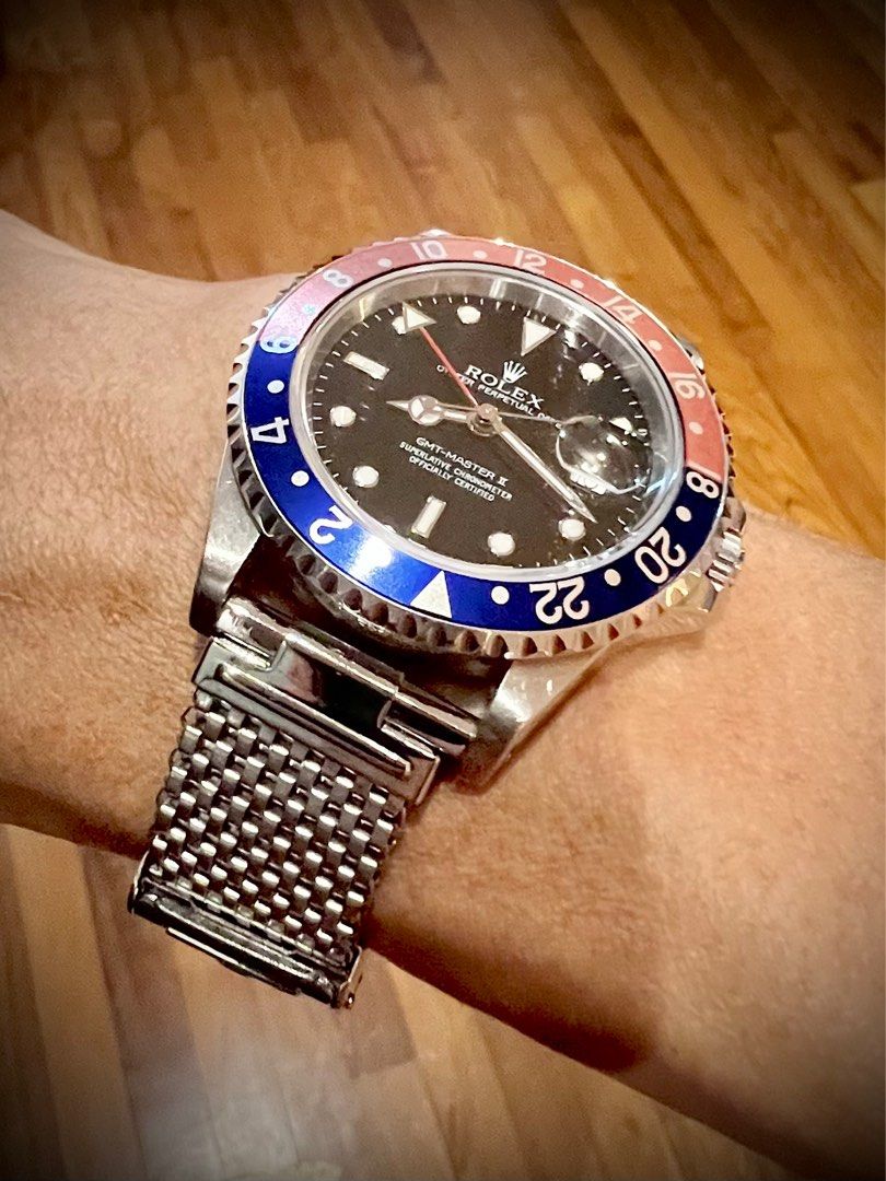 Forstner Komfit Wide Version “JB” Mesh Watch Bracelet with Straight ...