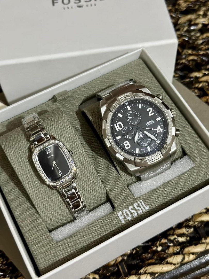 Fossil couple watches, Men's Fashion, Watches & Accessories, Watches on ...