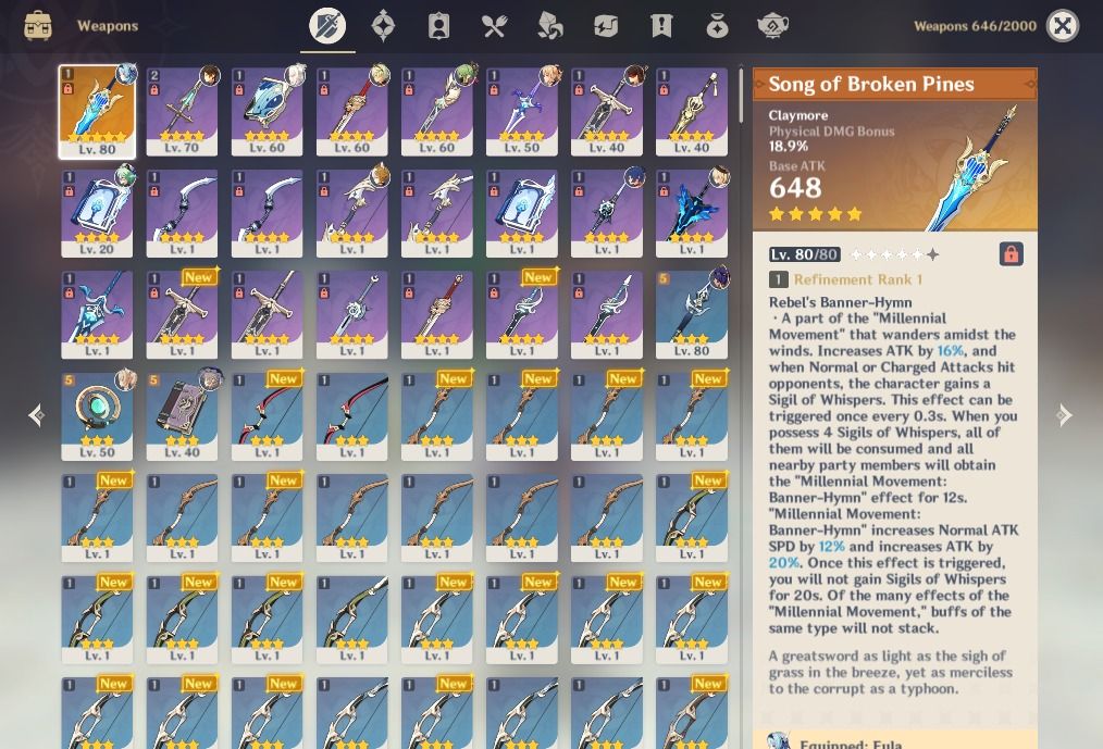 Genshin impact - Eula with sig, Zhongli, Nahida - AR 48, Video Gaming ...