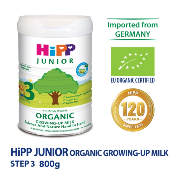 HiPP JUNIOR Organic Growing-up Milk Step 3 (800g) (From One Year ...