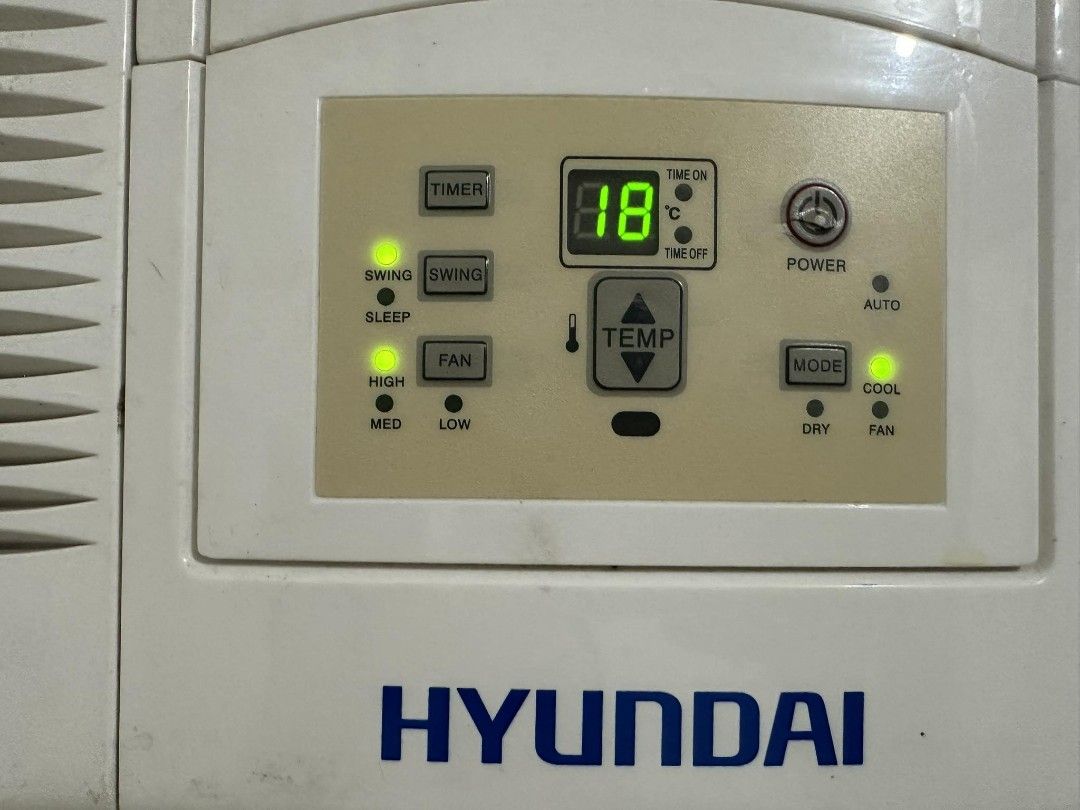 Hyundai 1.5hp inverter window type, TV & Home Appliances, Air ...