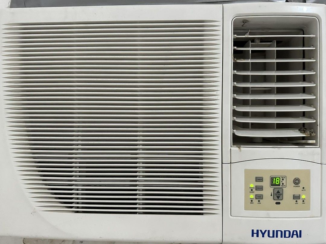 Hyundai 1.5hp inverter window type, TV & Home Appliances, Air ...