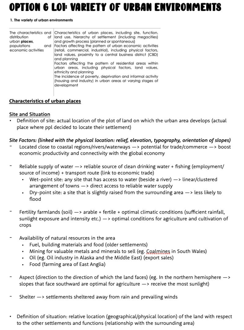 IB GEOGRAPHY PAPER 1 NOTES (OPTION G AND E) , Hobbies & Toys, Books ...