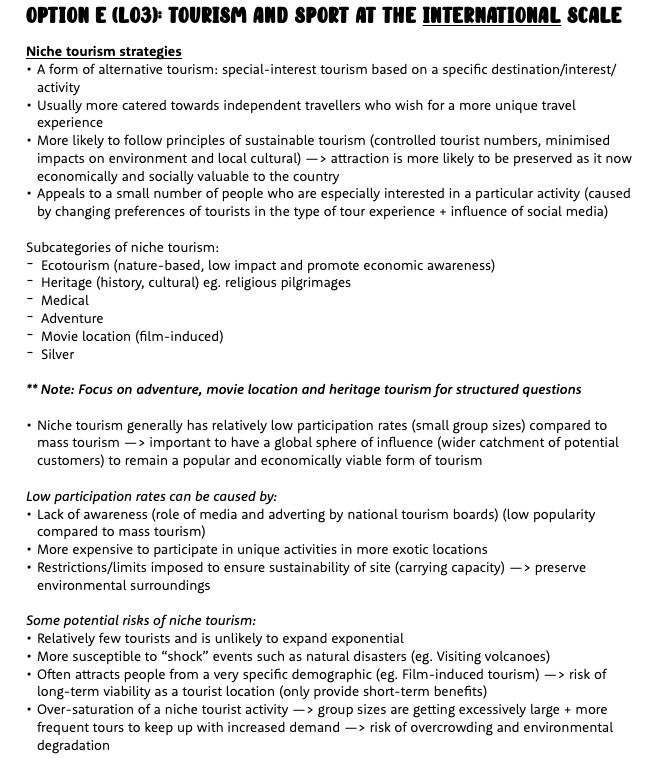 IB GEOGRAPHY PAPER 1 NOTES (OPTION G AND E) , Hobbies & Toys, Books ...