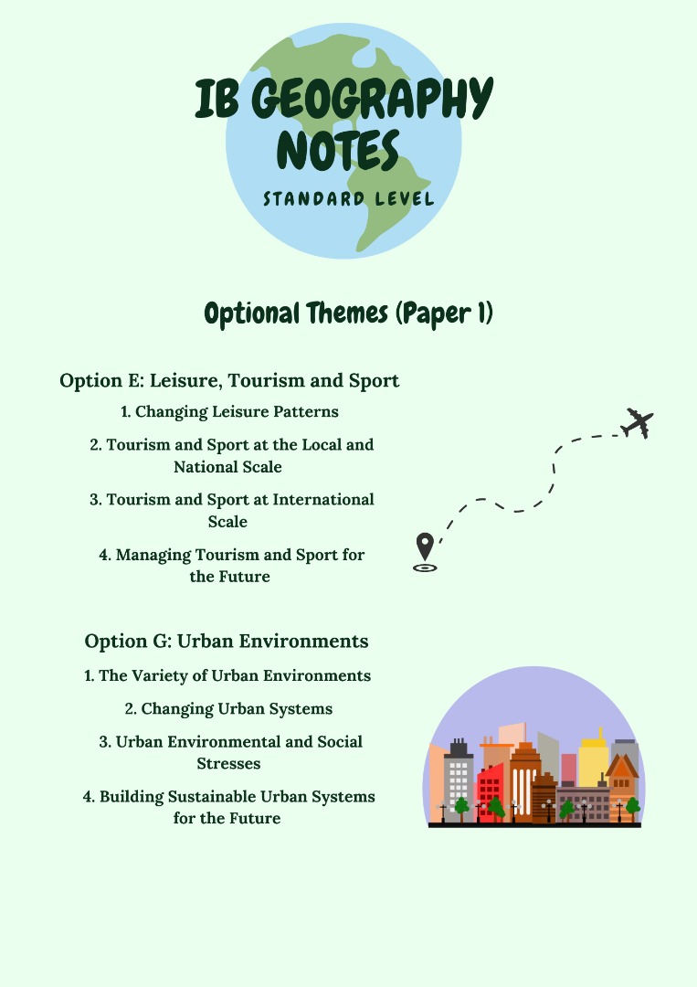 IB GEOGRAPHY PAPER 1 NOTES (OPTION G AND E) , Hobbies & Toys, Books ...