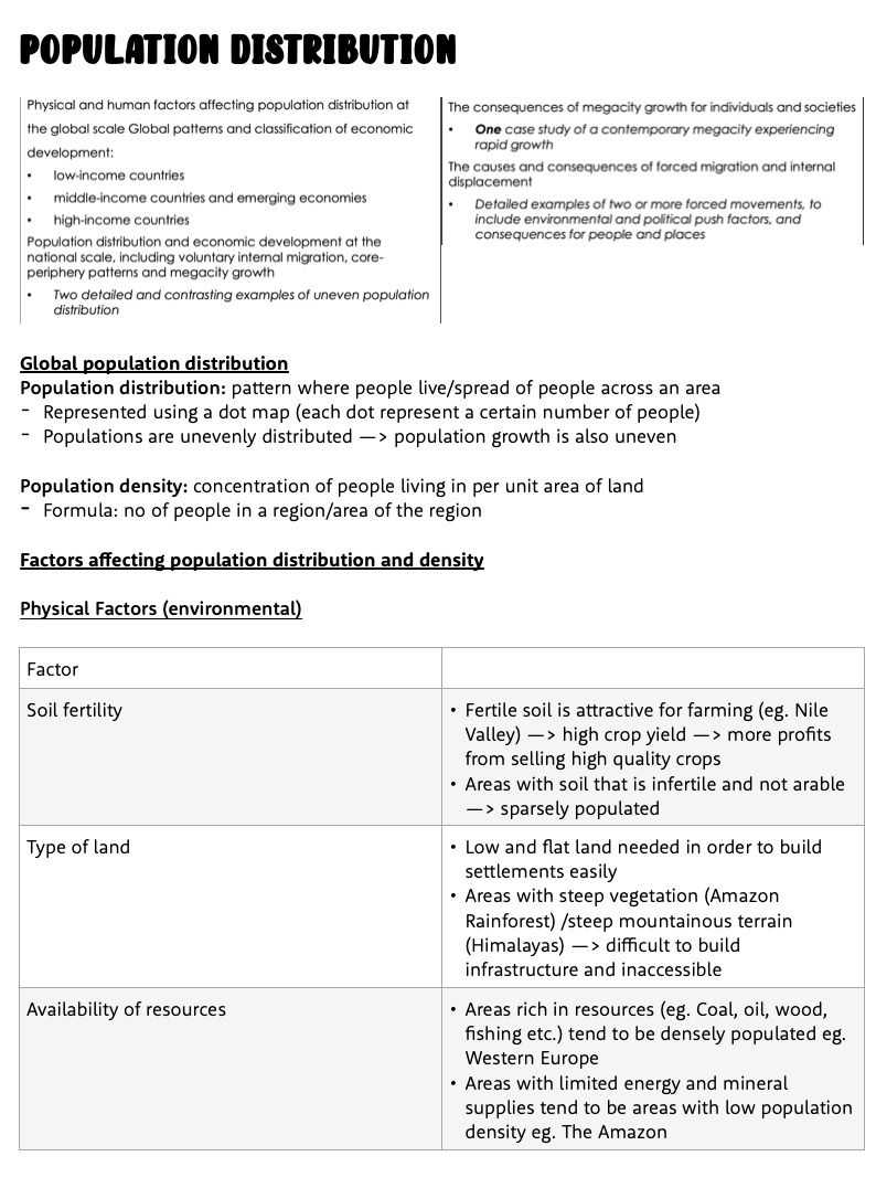 IB GEOGRAPHY PAPER 2 NOTES (UNIT 1-3) , Hobbies & Toys, Books ...