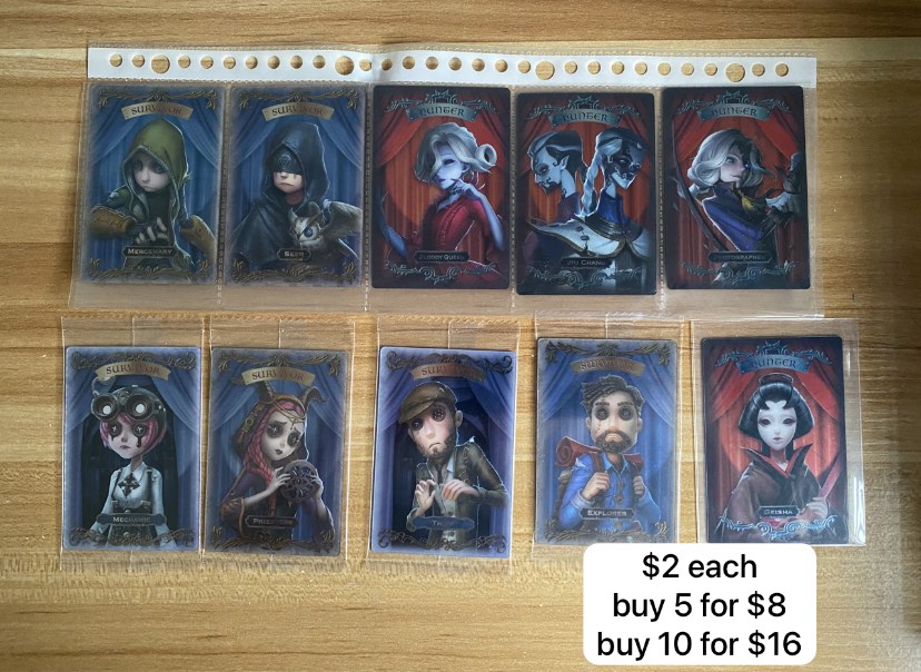 Identity V wafer card, Hobbies & Toys, Memorabilia & Collectibles, Fan ...
