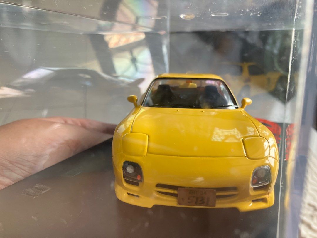 ignition model IG2868 1/18 INITIAL D Mazda RX-7 (FD3S) Yellow Keisuke Takahashi, Hobbies & Toys ...
