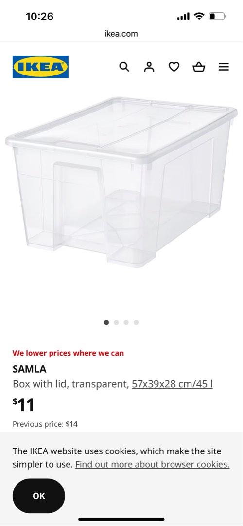 Ikea Samla Storage Box, Furniture & Home Living, Home Improvement ...