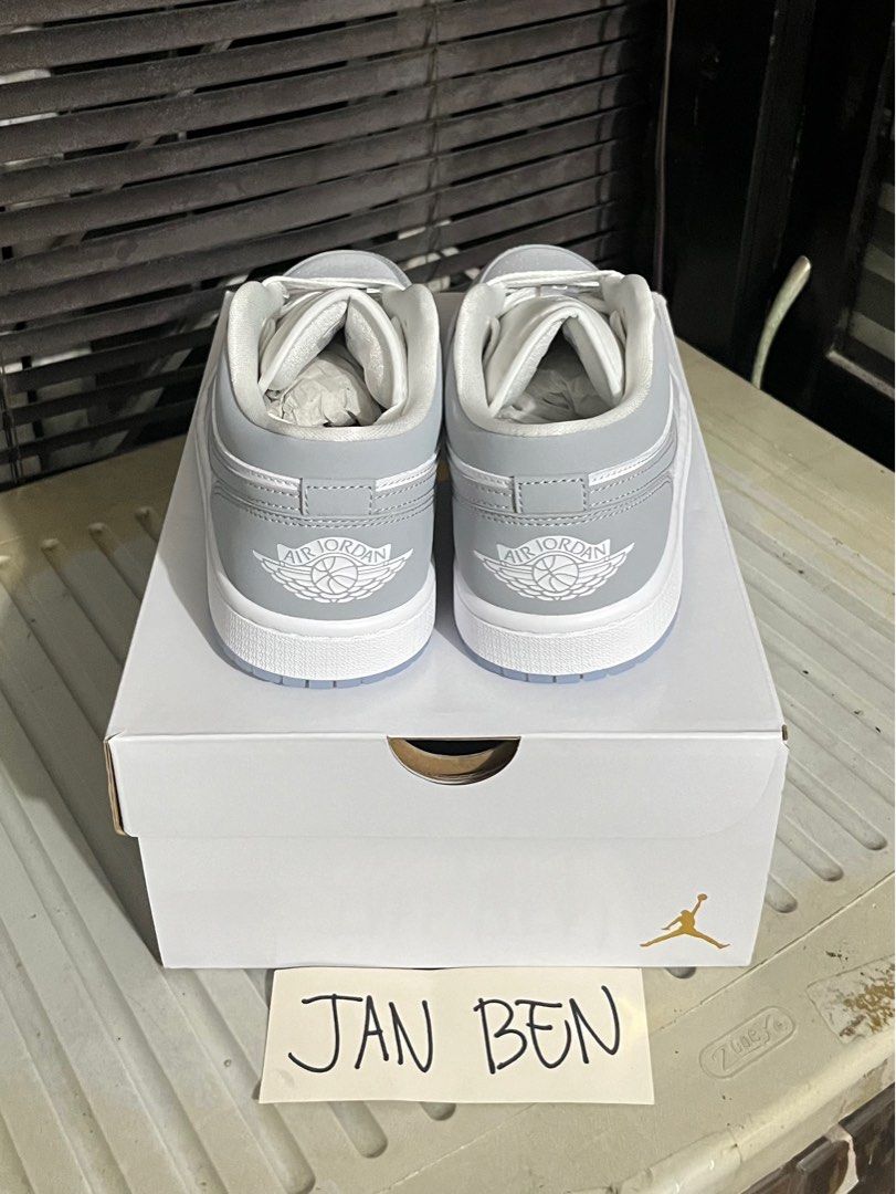 Jordan 1 Low “Wolf Grey”, Women's Fashion, Footwear, Sneakers on Carousell