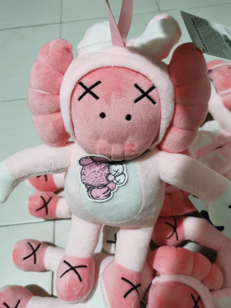 Kaws X Figure Model Soft Plush Patung Doll Sesame Street Bff Pink Cute ...