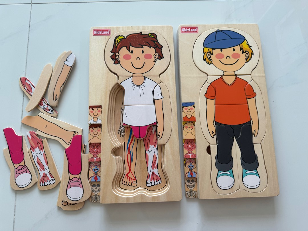 Kidzlane Human Body Wooden Puzzle for Kids and Toddlers / 58 pcs Boy ...