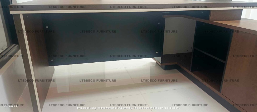 L SHAPE TABLE OFFICE PARTITION, Furniture & Home Living, Office ...