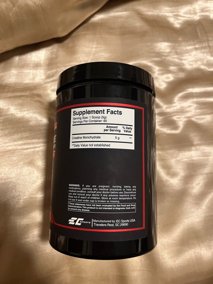 LAC Singapore. EC Sport. Creatine Monohydrate Unflavoured 300g, Health ...