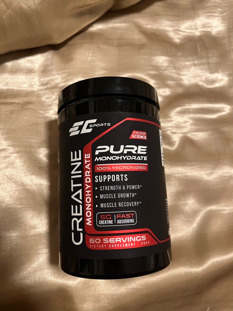 LAC Singapore. EC Sport. Creatine Monohydrate Unflavoured 300g, Health & Nutrition, Health ...