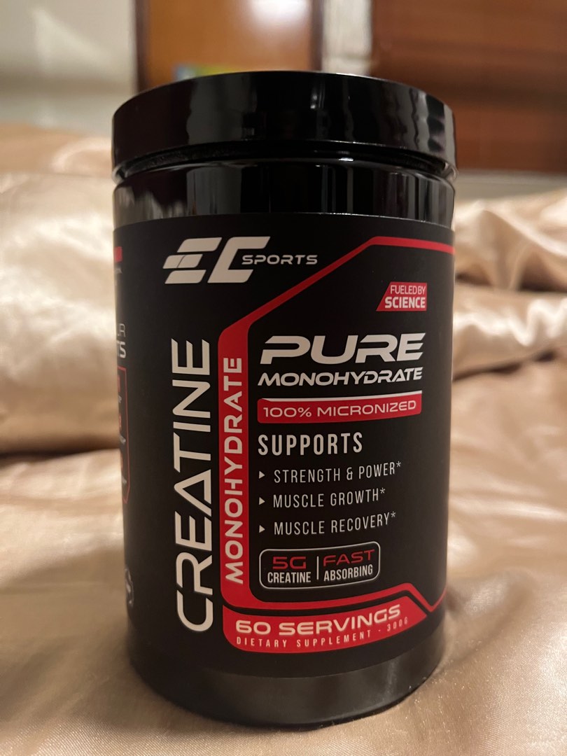 LAC Singapore. EC Sport. Creatine Monohydrate Unflavoured 300g, Health ...