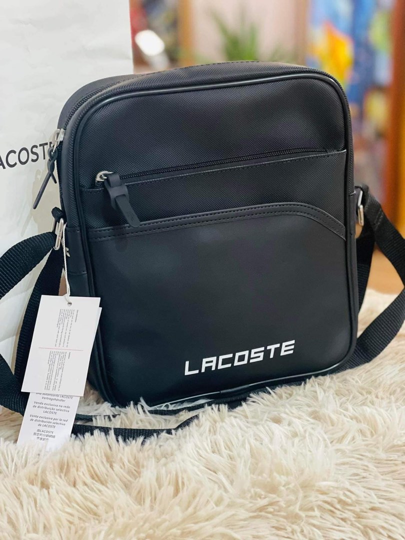 Lacoste Men's SPORT Ultimum Lettering Zip Bag Large, Men's Fashion ...