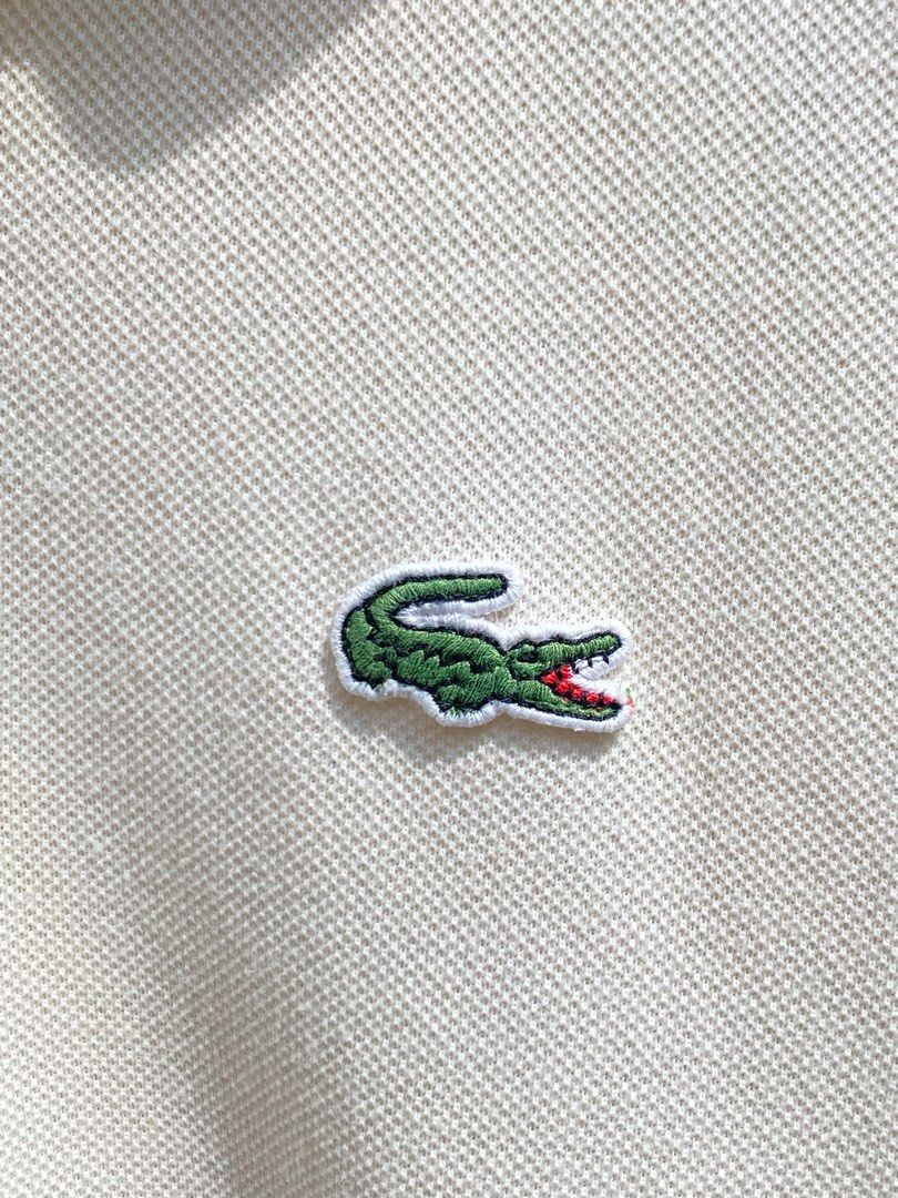 LACOSTE OFF WHITE POLO SHIRT, Men's Fashion, Tops & Sets, Tshirts & Polo Shirts on Carousell