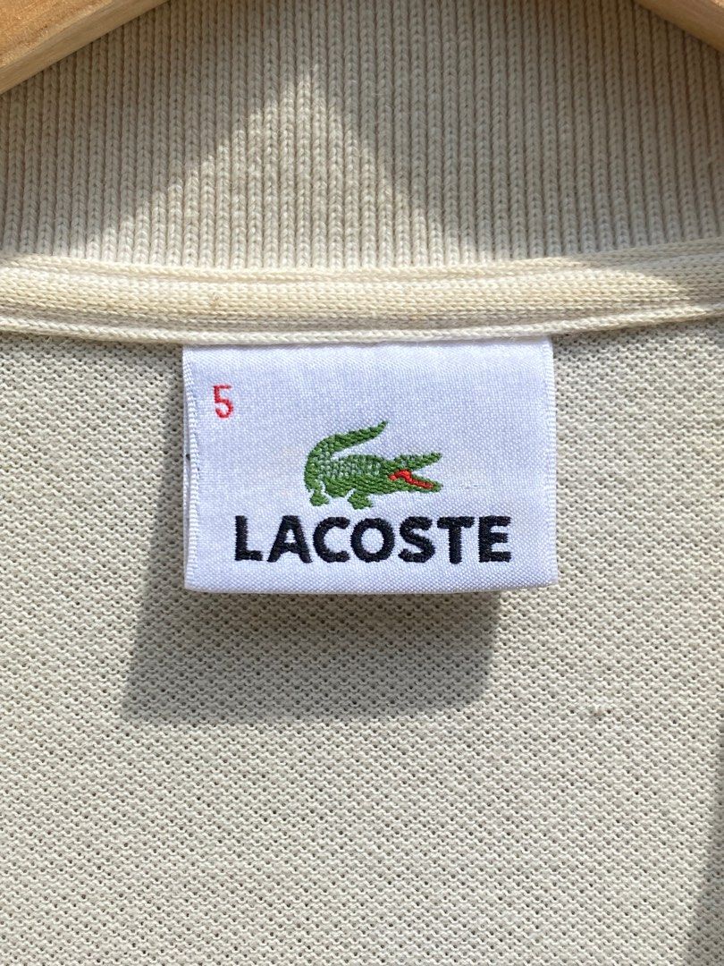 LACOSTE OFF WHITE POLO SHIRT, Men's Fashion, Tops & Sets, Tshirts & Polo Shirts on Carousell