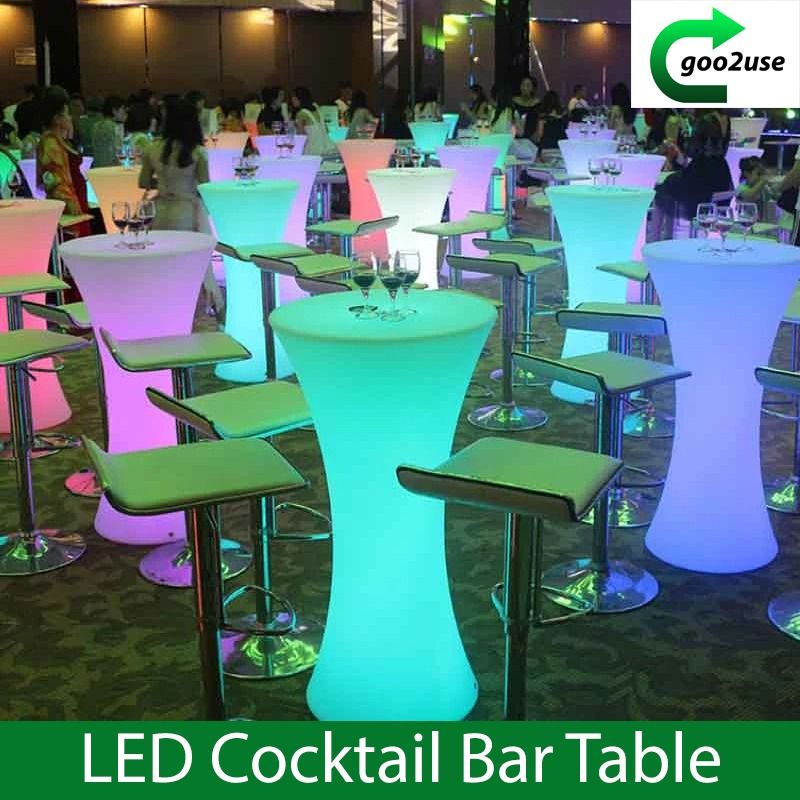 LED Chargeable Standing Table Cocktail Bar Table [ Goo2use], Furniture ...