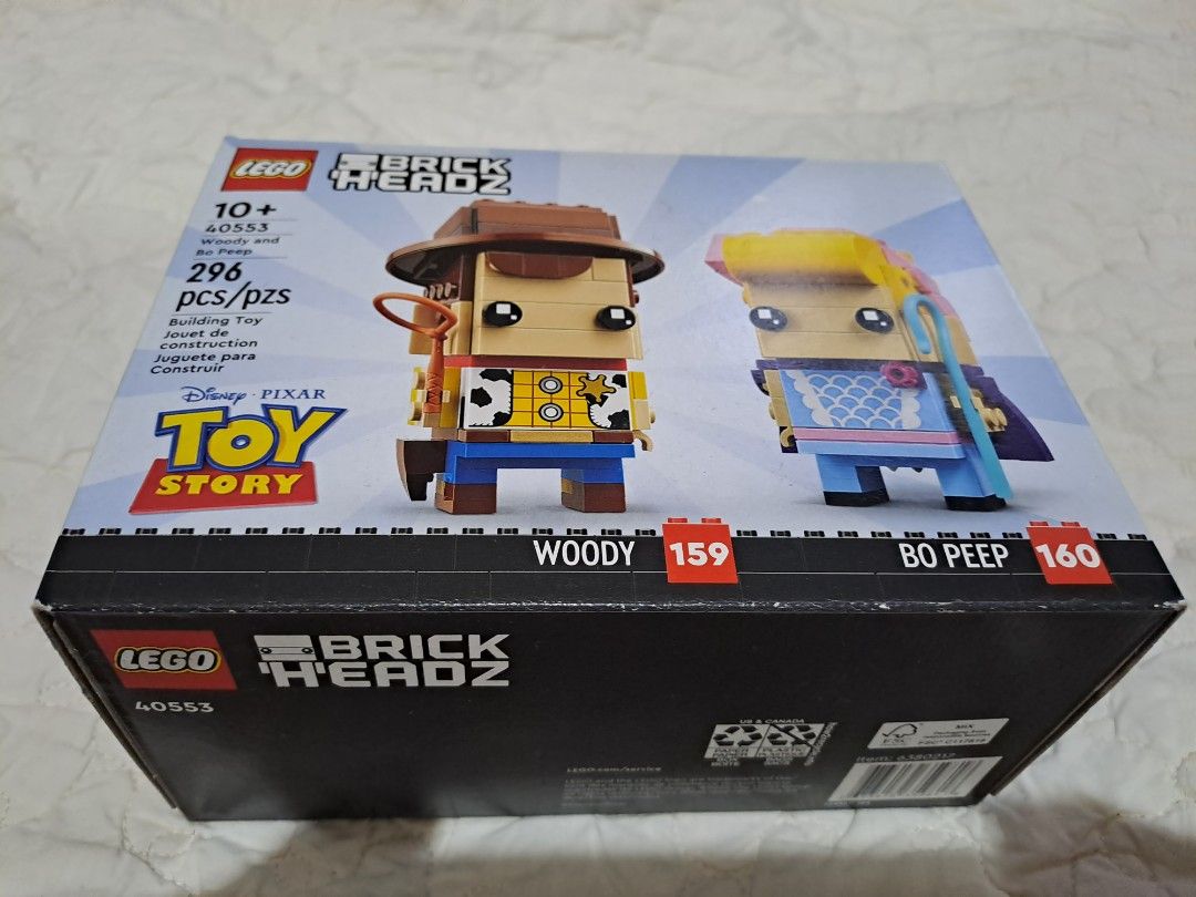 LEGO Brickheadz Toy Story Woody and Bo Peep Set 40553, Hobbies & Toys ...