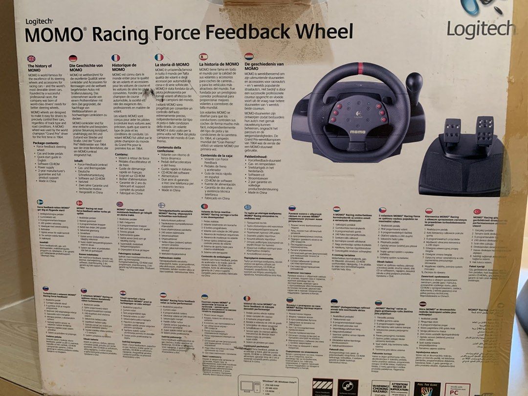 Logitech Racing Simulator (MOMO Racing Force Feedback Wheel ), Video ...