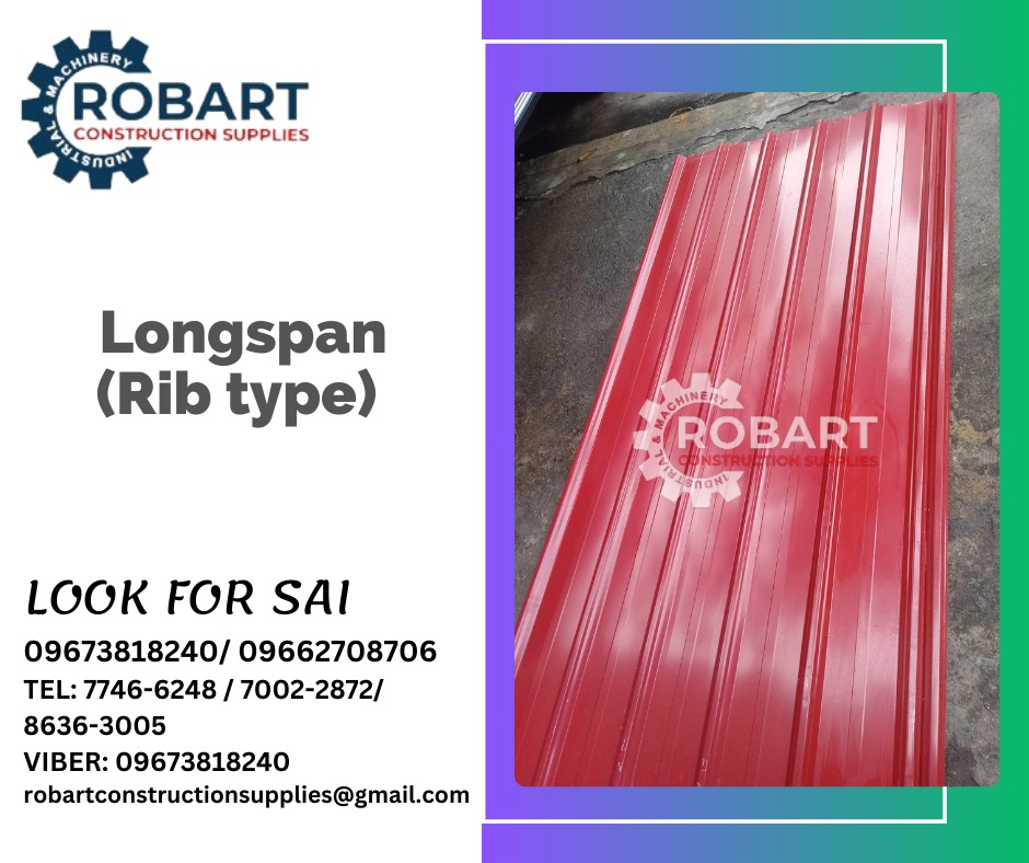 Long Span (Rib type), Commercial & Industrial, Construction Tools ...