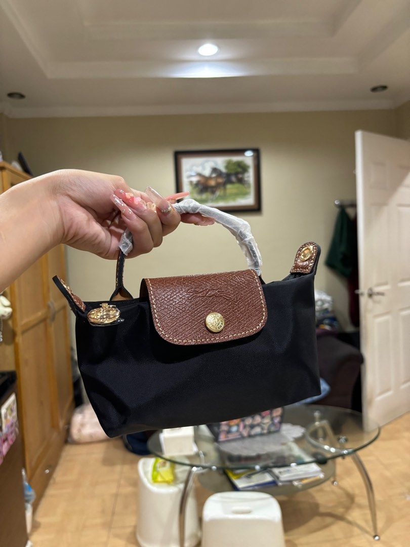 longchamp mini pliage with strap, Women's Fashion, Bags & Wallets ...