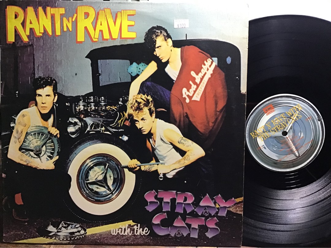 LP Stray Cats - Rant n Rave OOP VINYL RECORD Anubis Piring Hitam 80s ...