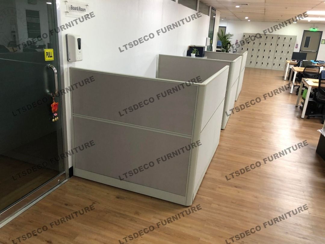 L-SHAPE SCREEN PANEL OFFICE PARTITION, Furniture & Home Living, Office ...