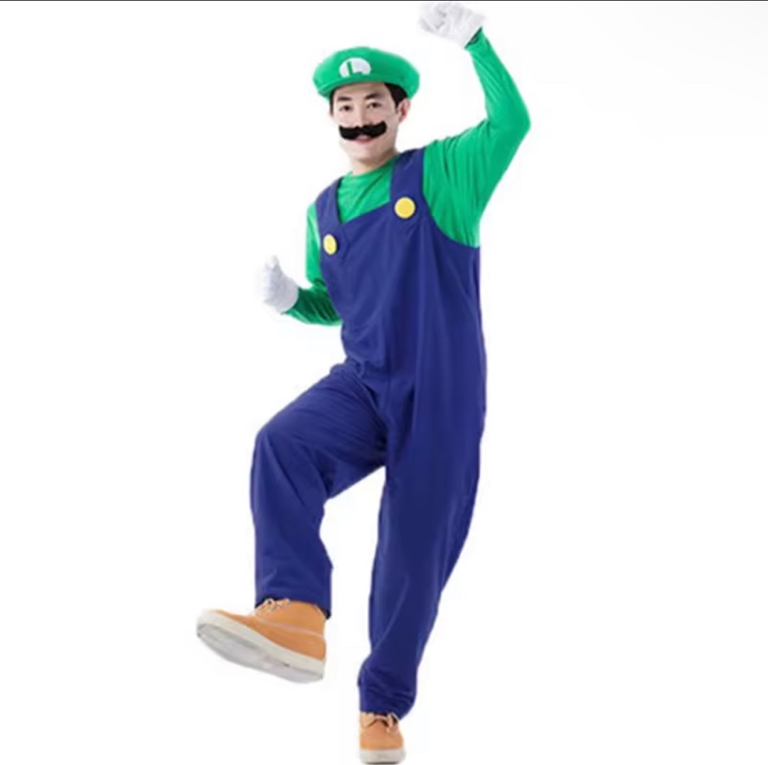 Luigi costume from Mario, Men's Fashion, Tops & Sets, Sets ...