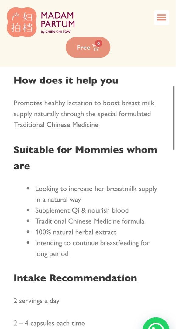 Madam partum Milk-Saver Boost, Babies & Kids, Nursing & Feeding ...
