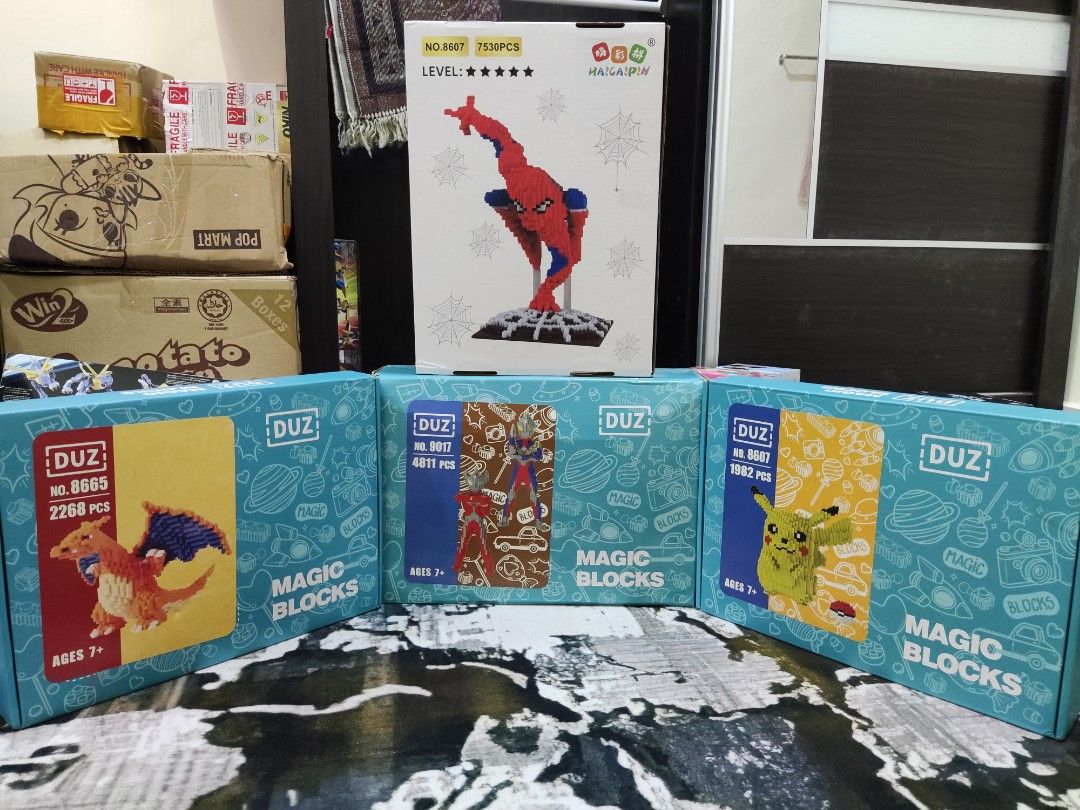 Magic block Charizard, Pickachu,Ultraman, Spiderman,, Hobbies & Toys ...