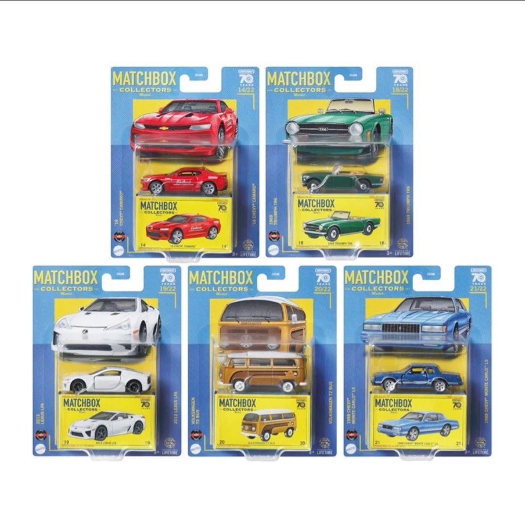 Matchbox Collectors 1966 Triumph TR6 2012 Lexus LFA vw Volkswagen T2 ...