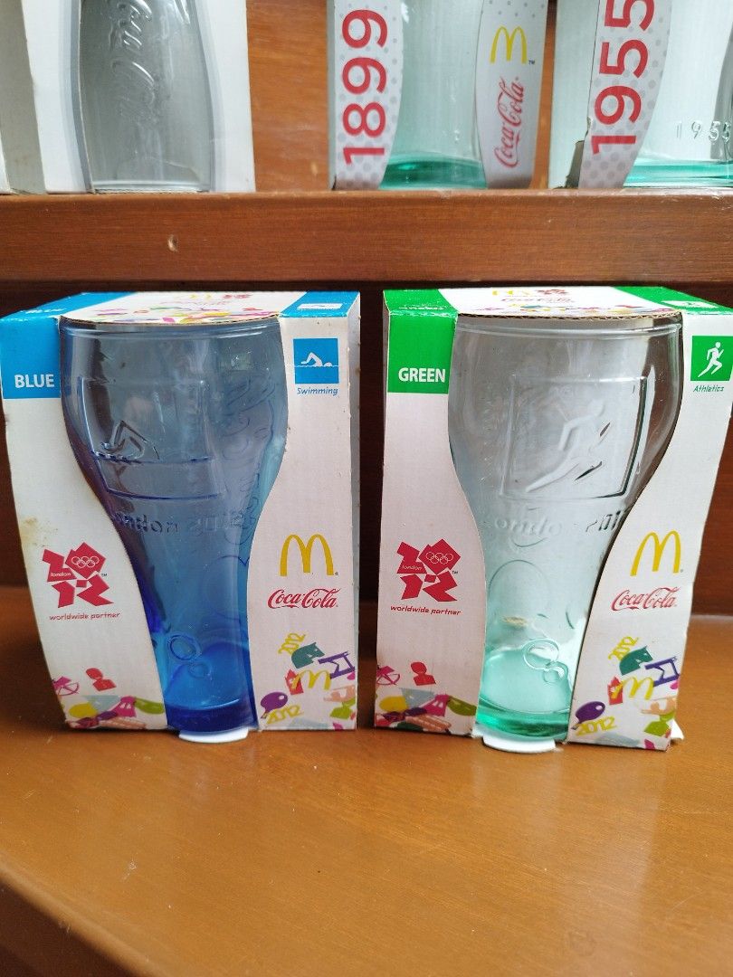 McDonald's Limited Glass Edition Bottlecap And Olympic Coke Glass ...