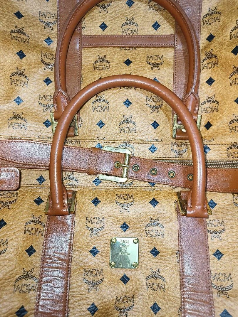 RUSH!!! MCM Germany Cognac Travel Bag with Sling, Luxury, Bags ...