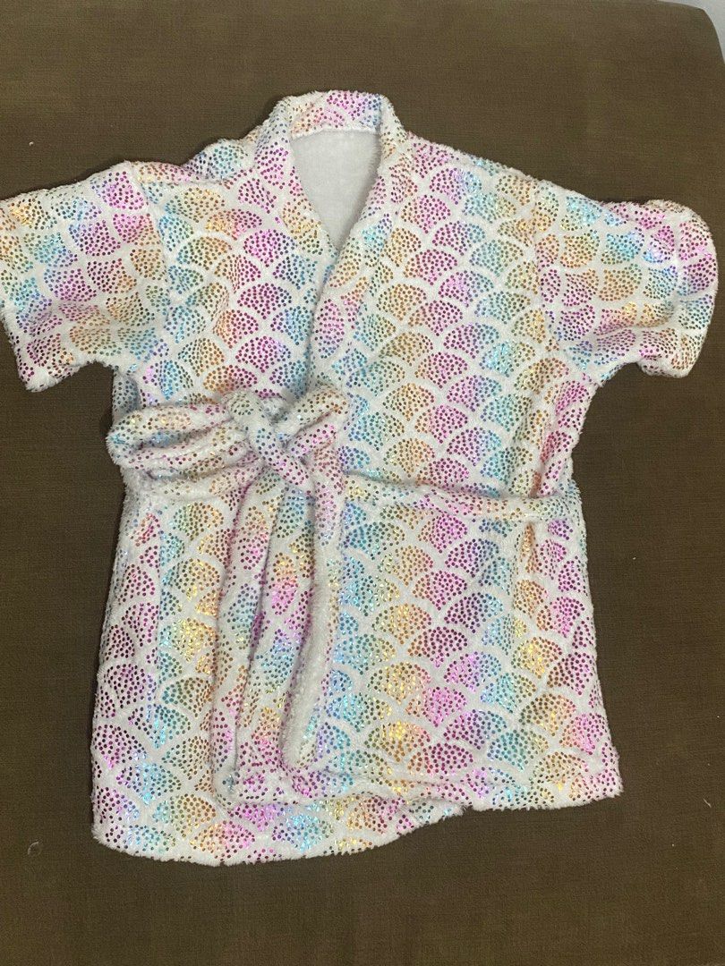 Mermaid scales bathrobe kids, Babies & Kids, Bathing & Changing ...