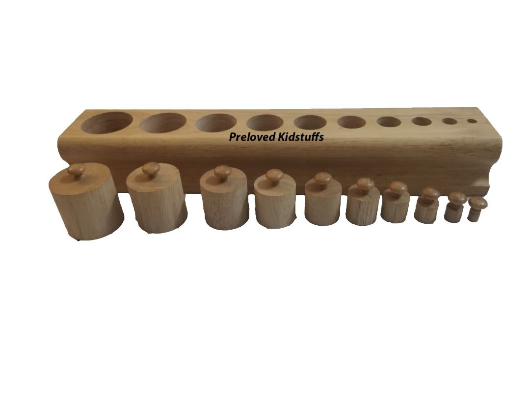 Montessori Classroom Knobbed Cylinders Full Set, Hobbies & Toys, Toys ...
