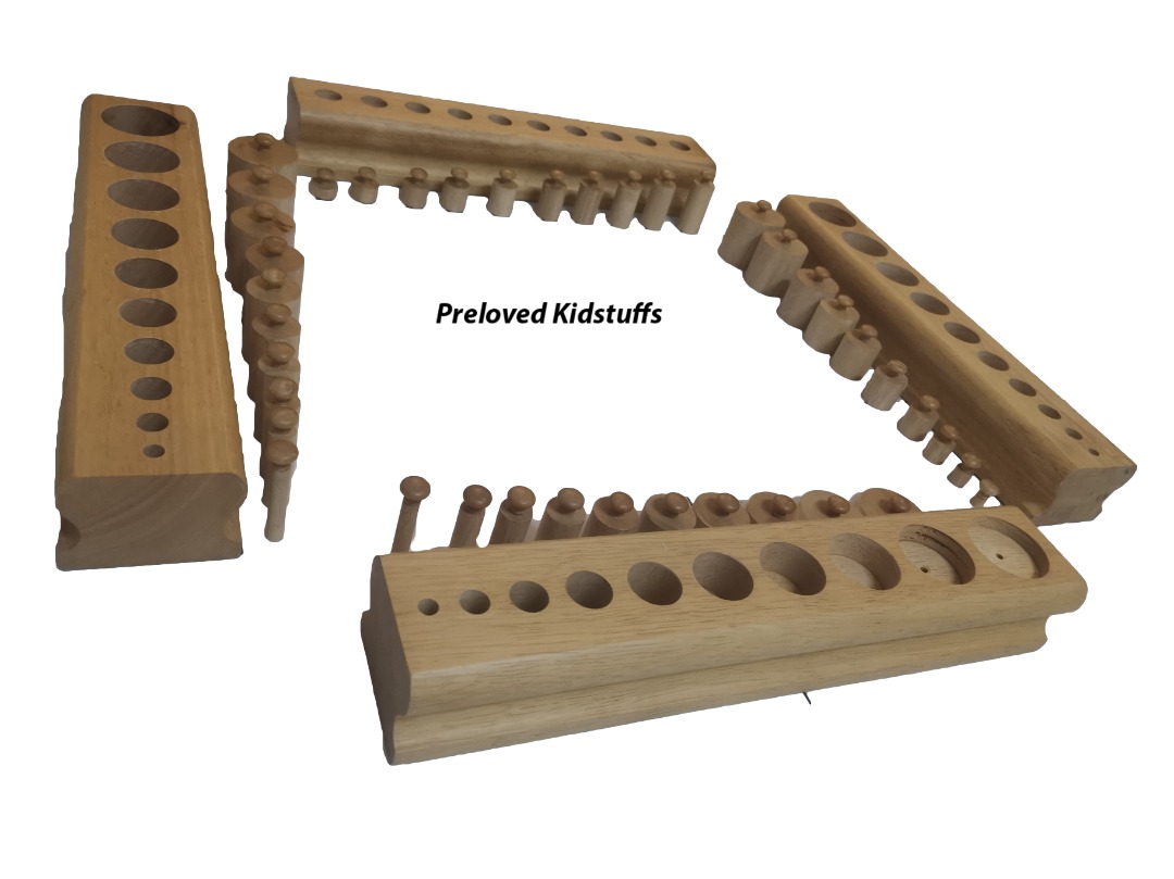 Montessori Classroom Knobbed Cylinders Full Set, Hobbies & Toys, Toys ...