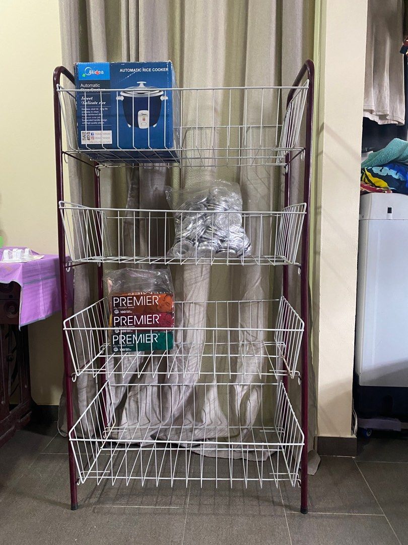 MULTIPURPOSE RACK / KITCHEN DAPUR RAK / RAK KAIN 4 TIER TINGKAT ...