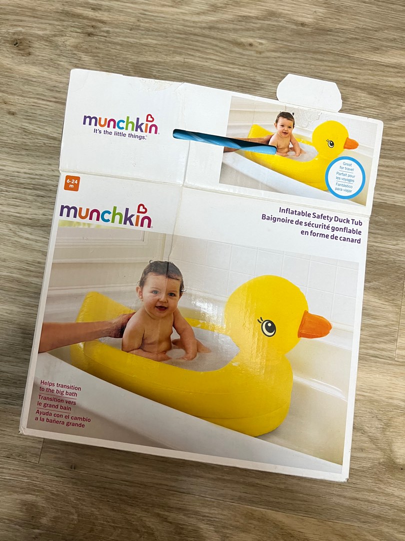 Munchkin duck bath tub travel use, Babies & Kids, Bathing & Changing ...