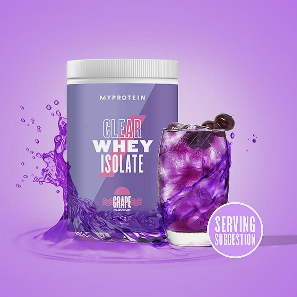 Myprotein Clear Whey Isolate - Grape. 500g/20 servings, Health ...