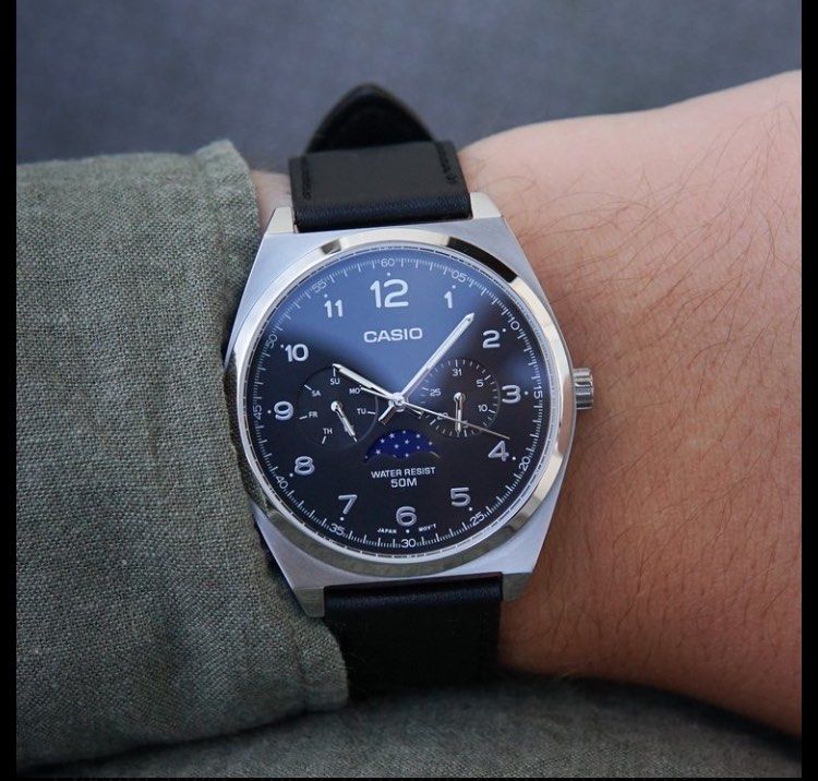 [ OOS] Casio Moon Phase/Moonphase Dress Watch MTP-M300L-1A Black ...